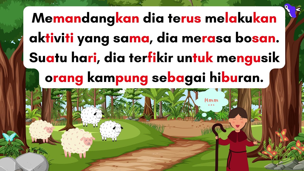 KISAH PENGEMBALA BIRI-BIRI DAN SERIGALA | BERCERITA / MEMBACA BUKU SUKU ...