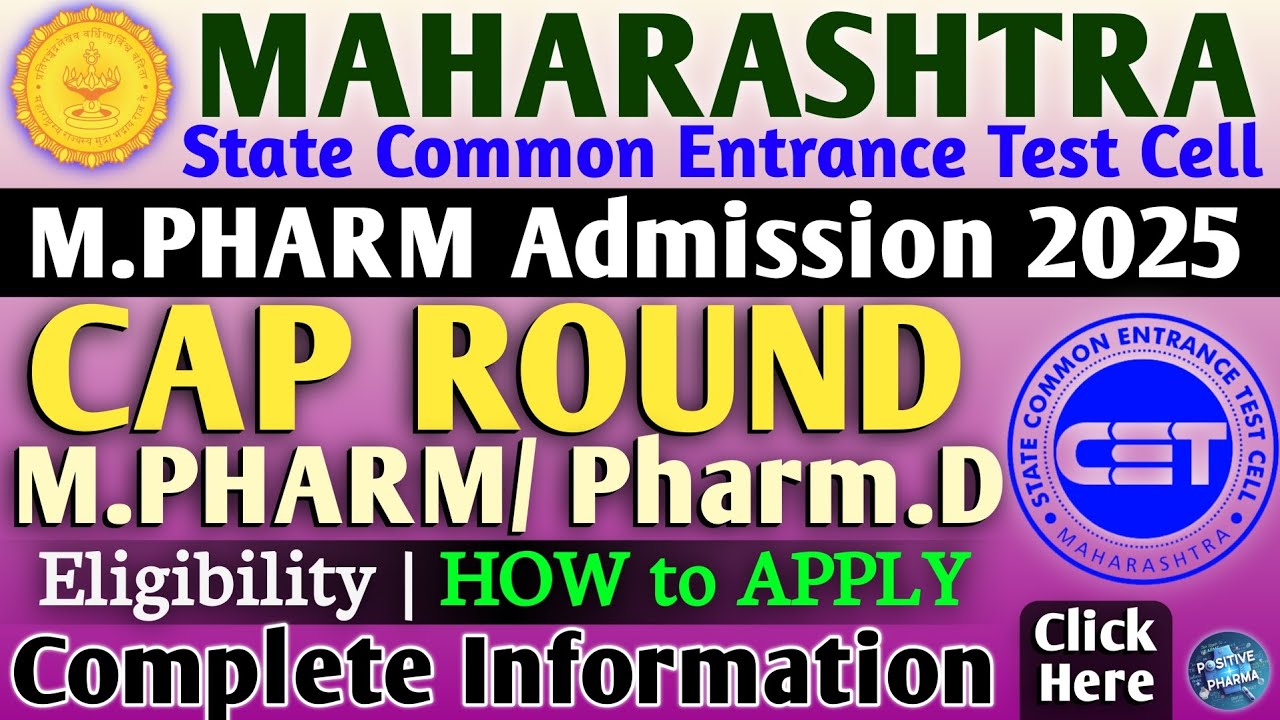 MHCET CAP ROUND MPharm Admission 2025 | MHT CET MAHARASHTRA M.Pharm ...